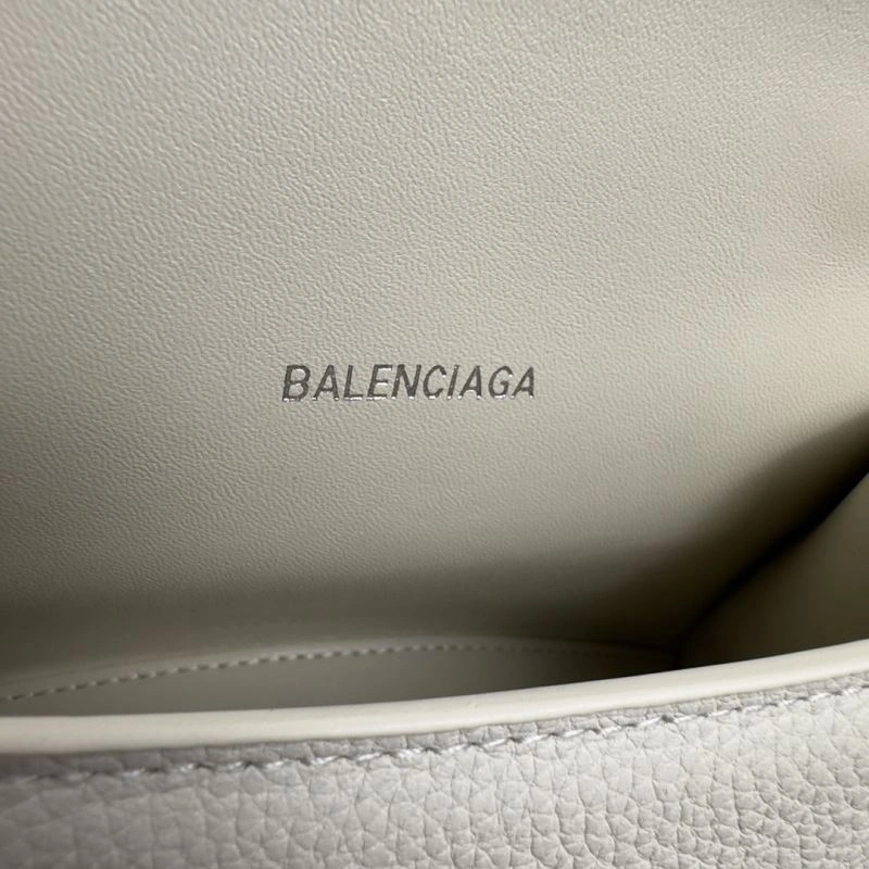 Factory-made Balenciaga XS Hourglass Bag in White Lychee Pattern