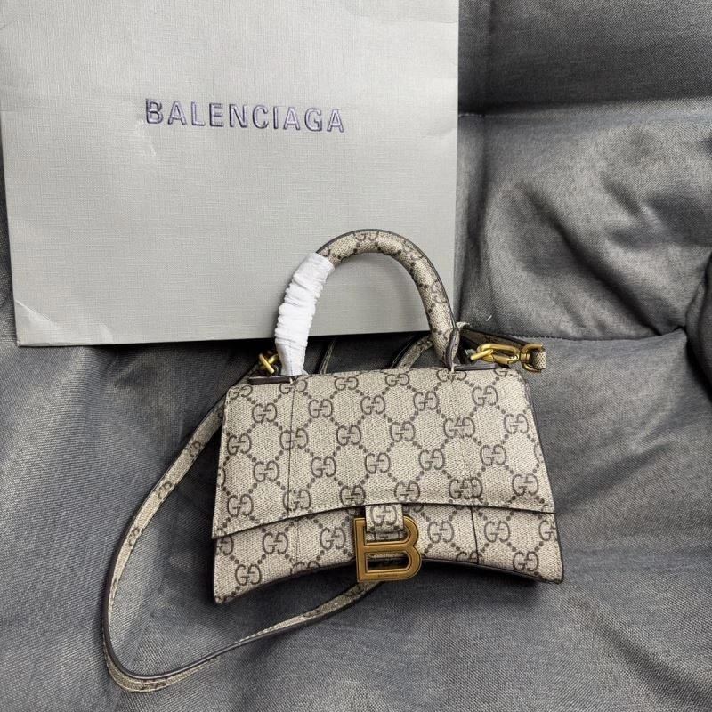 Balenciaga XS Hourglass Crescent Moon Bag in Premium Cowhide
