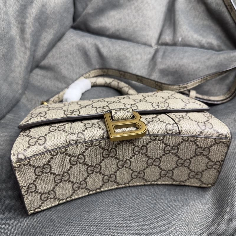 Original Balenciaga XS Hourglass Crescent Moon Bag in Premium Cowhide