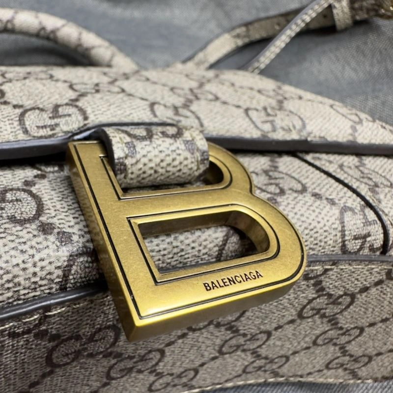 Original Balenciaga XS Hourglass Crescent Moon Bag in Premium Cowhide