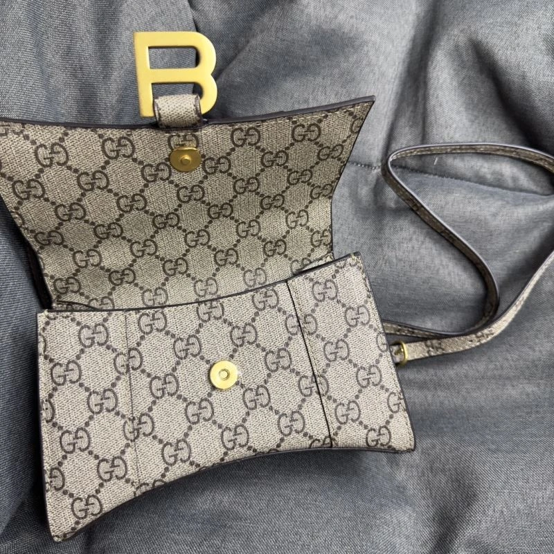 Original Balenciaga XS Hourglass Crescent Moon Bag in Premium Cowhide