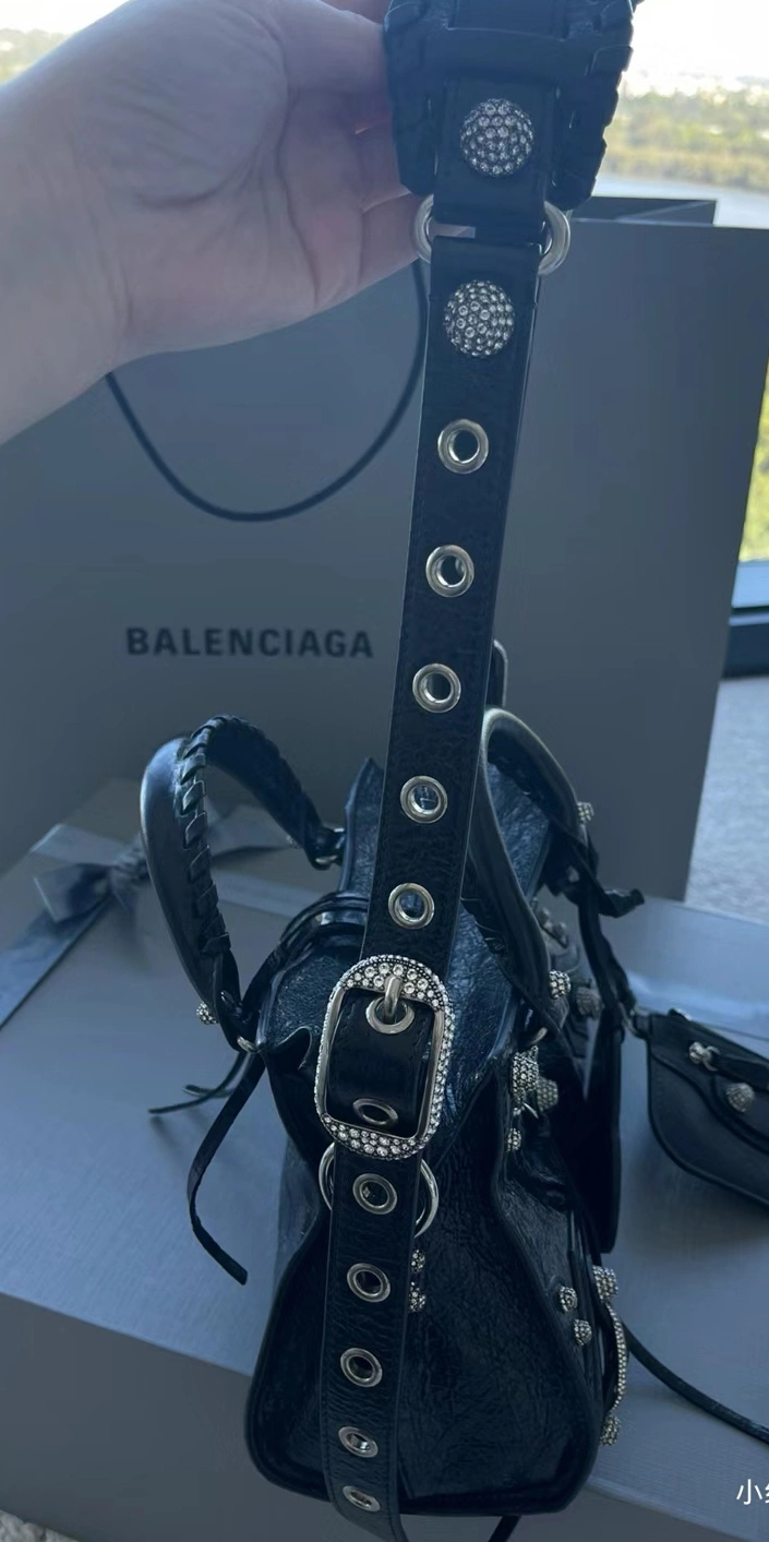 1:1 copy Balenciaga XS Le Cagole Neo City Handbag - Black Diamond Hardware