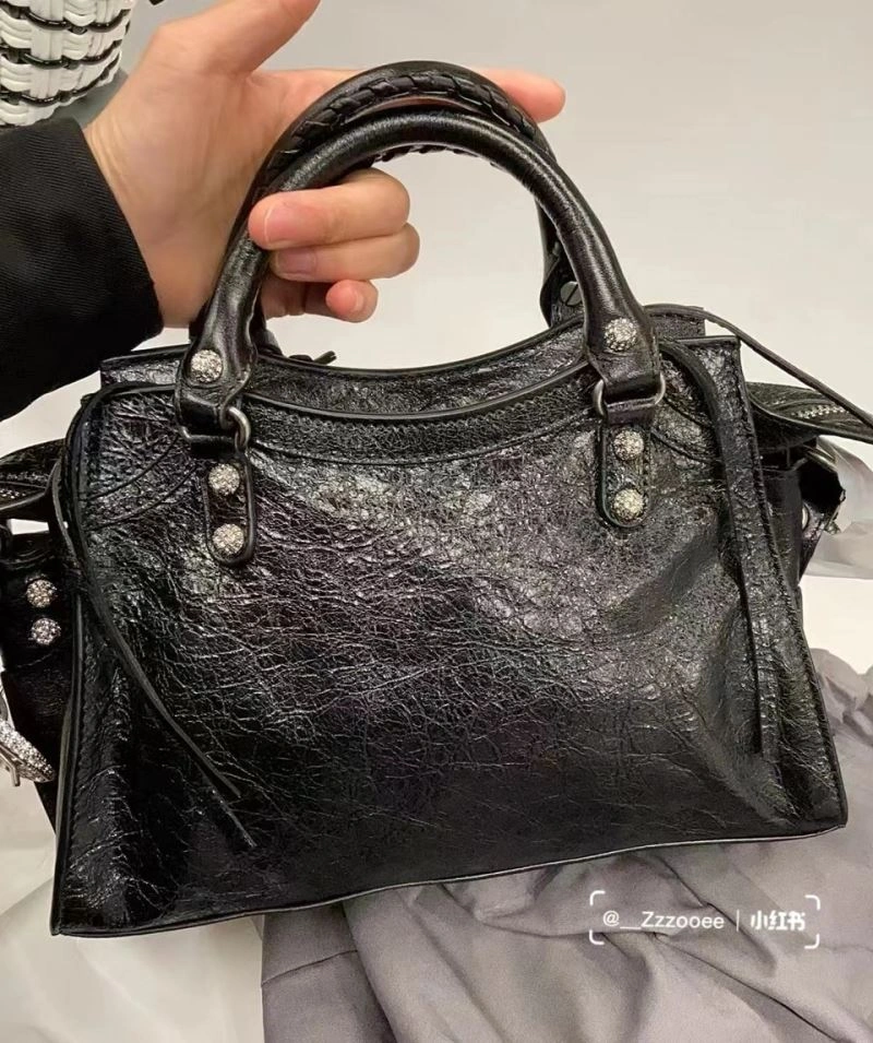 1:1 copy Balenciaga XS Le Cagole Neo City Handbag - Black Diamond Hardware