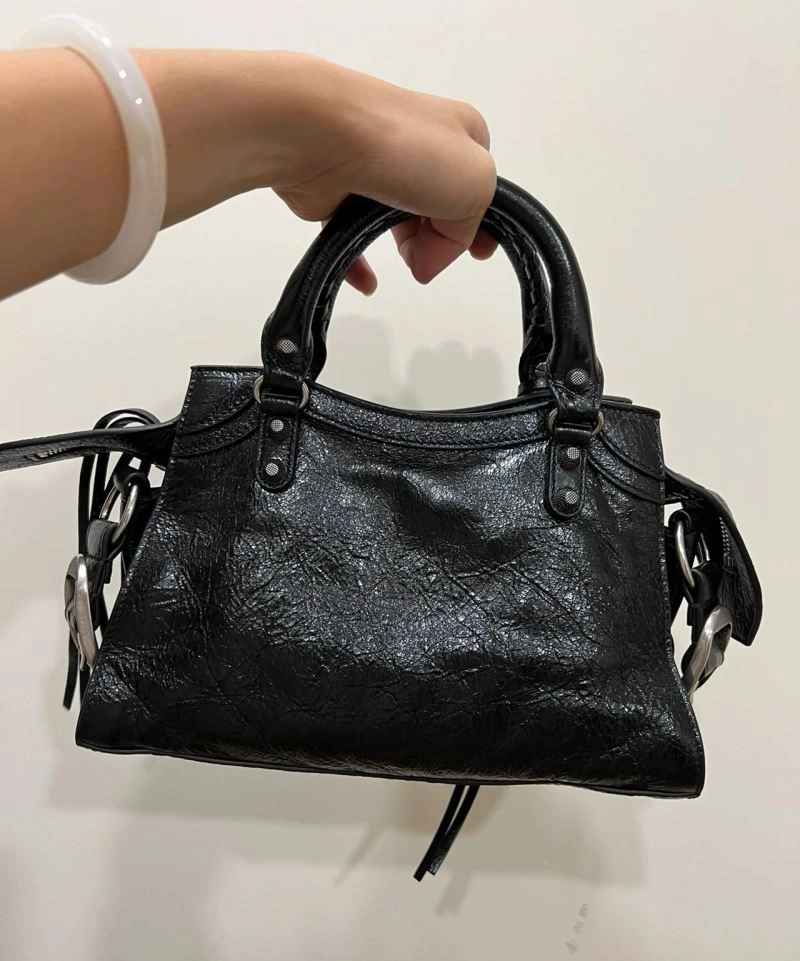1:1 copy Balenciaga XS Le Cagole Neo City Handbag - Black Diamond Hardware