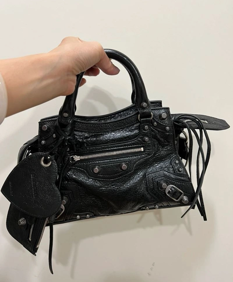 1:1 copy Balenciaga XS Le Cagole Neo City Handbag - Black Diamond Hardware