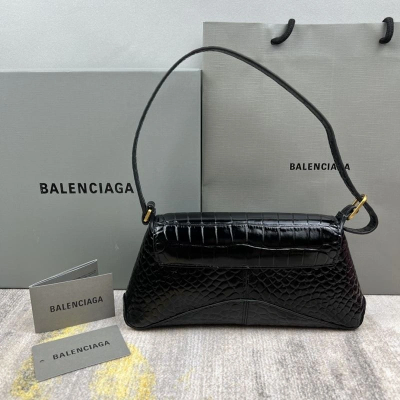 High fidelity Balenciaga XX Crocodile Black Lambskin Shoulder Bag