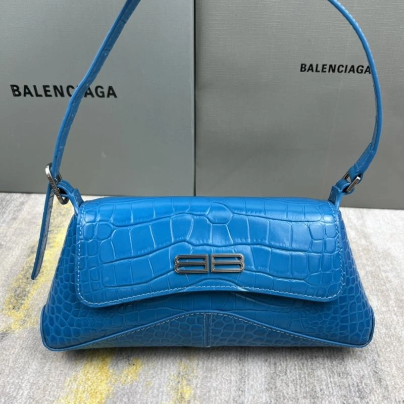 Indistinguishable Balenciaga XX Crocodile Blue Mini Lambskin Underarm Bag
