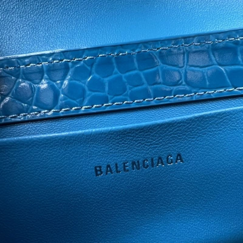 Indistinguishable Balenciaga XX Crocodile Blue Mini Lambskin Underarm Bag