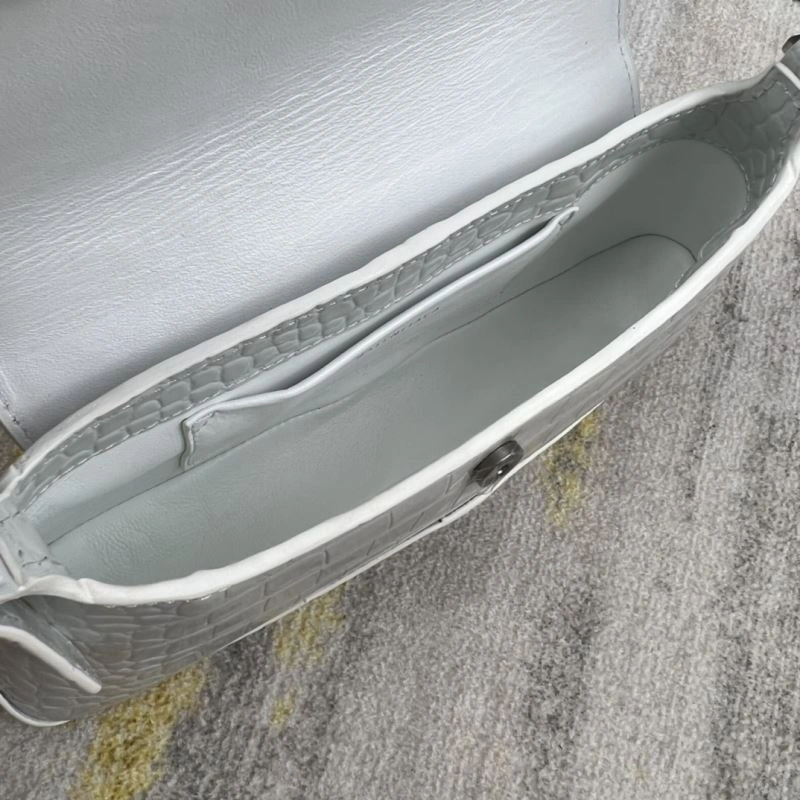High accuracy Balenciaga XX Crocodile White Lambskin Underarm Bag
