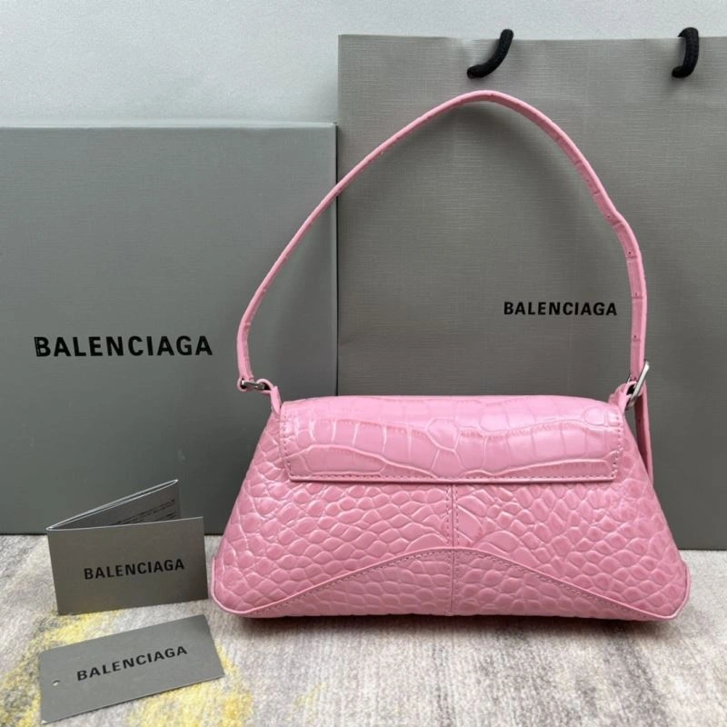Precise copy Balenciaga XX Lambskin Crocodile Powder Shoulder Bag