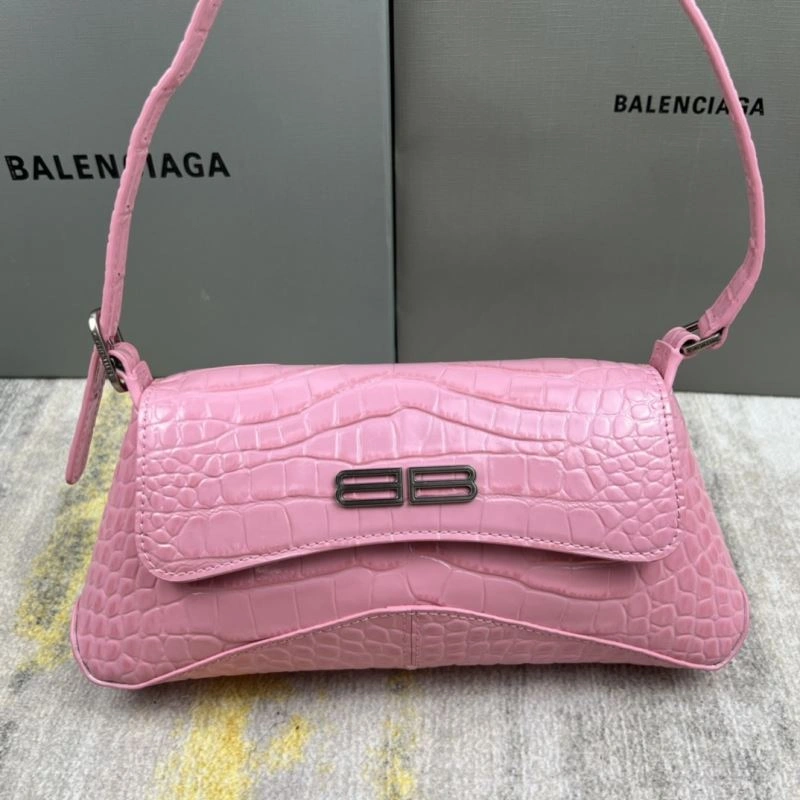 Precise copy Balenciaga XX Lambskin Crocodile Powder Shoulder Bag