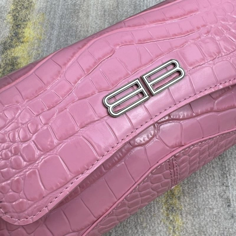 Precise copy Balenciaga XX Lambskin Crocodile Powder Shoulder Bag