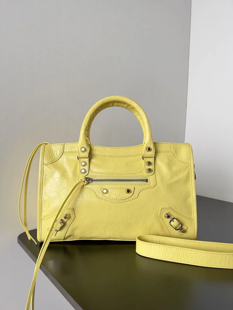 Balenciaga Yellow Classic Tote Bag - 29.9x19.1x9.9 cm