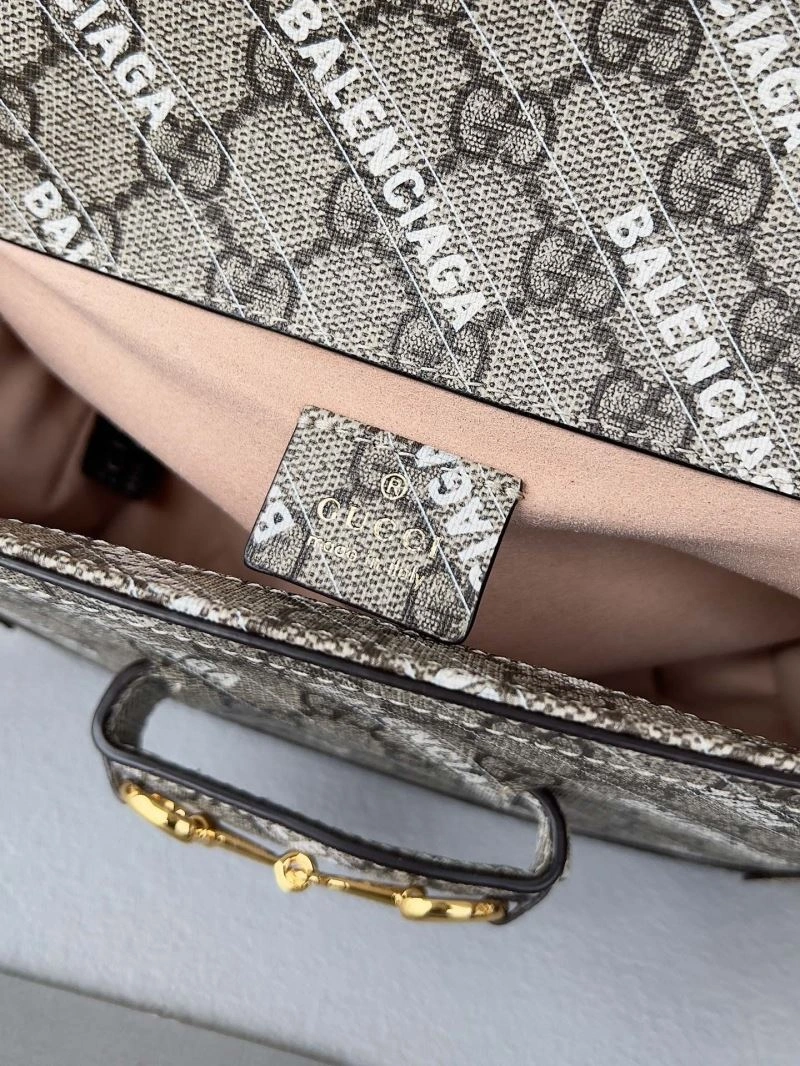 Mirror quality Balenciaga x GUCCI 1955 Printed Saddle Bag - Fashion Anthema