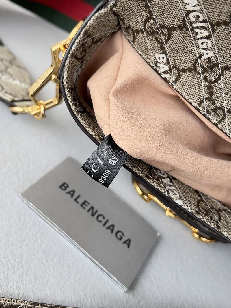 Mirror quality Balenciaga x GUCCI 1955 Printed Saddle Bag - Fashion Anthema