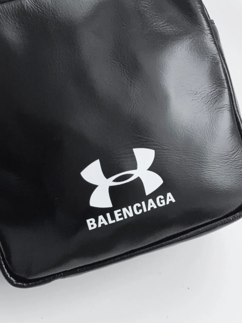 Discounted Balenciaga x Under Armour Black Leather Crossbody Bag
