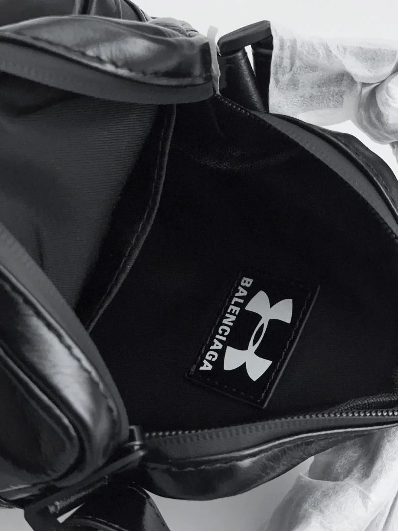 Discounted Balenciaga x Under Armour Black Leather Crossbody Bag