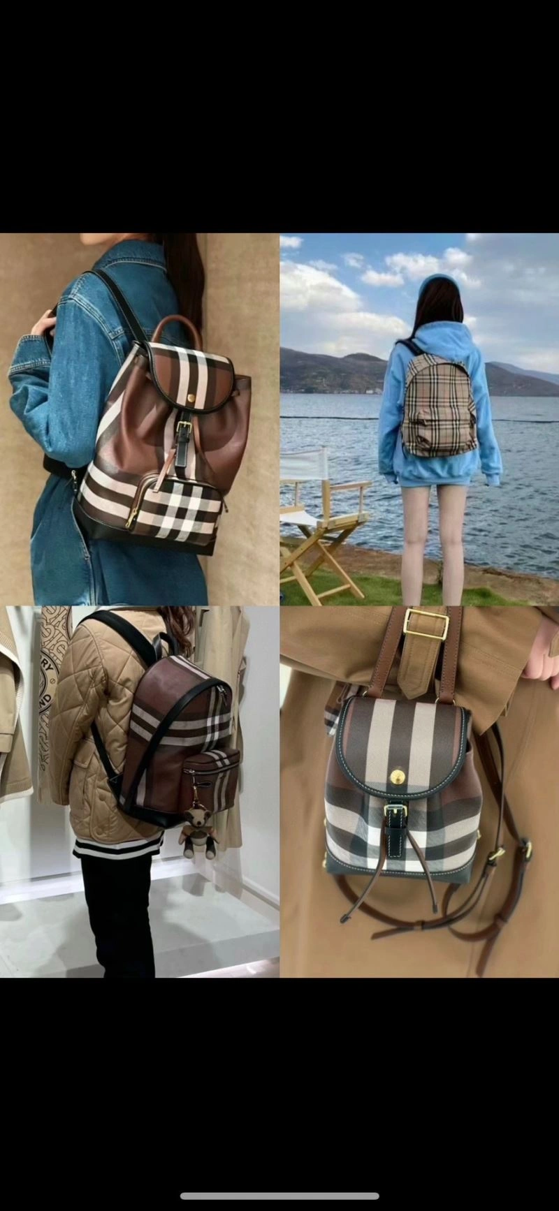 Top mirror Burberry Backpacks