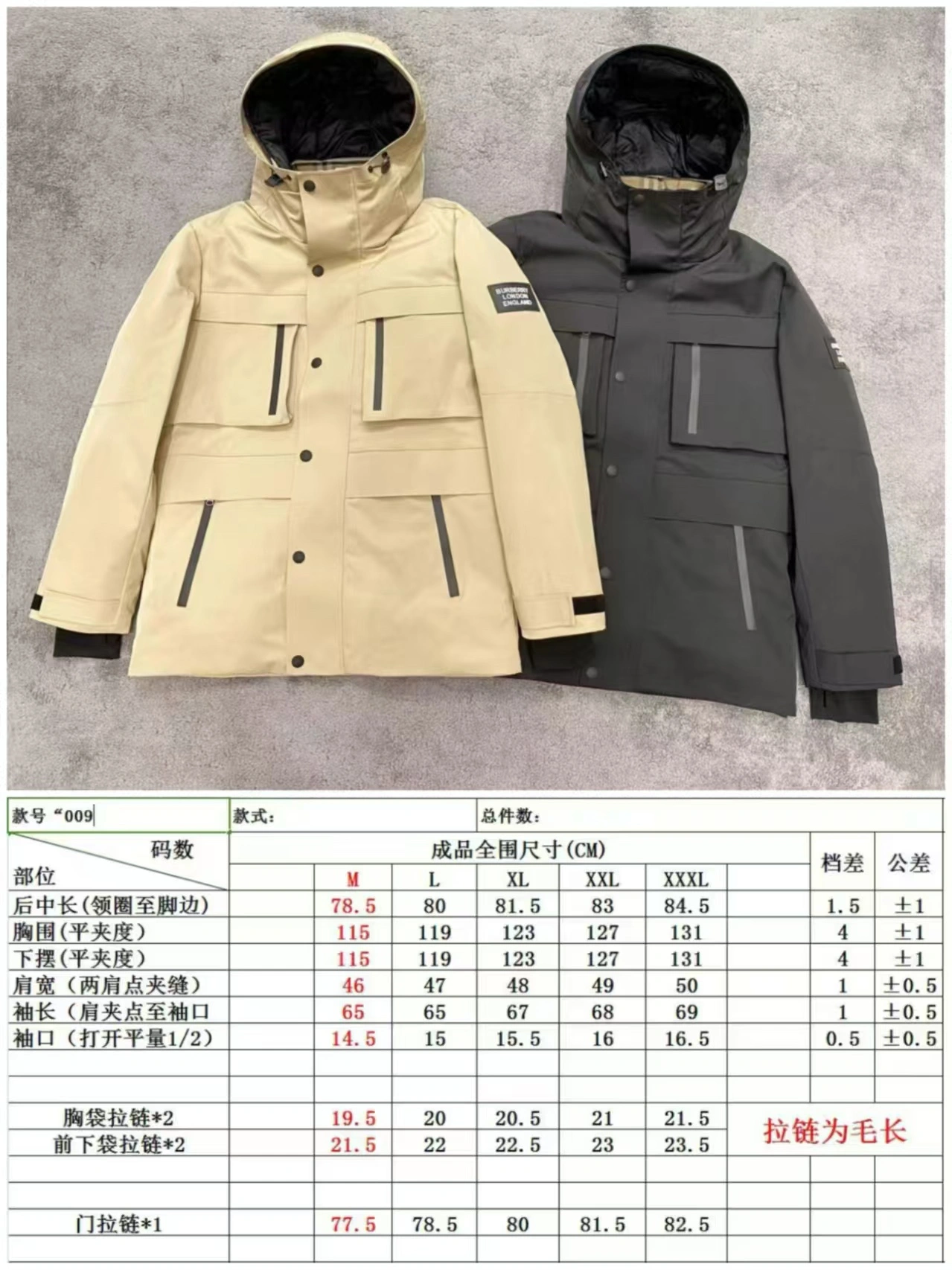 Official Burberry Down Jackets
