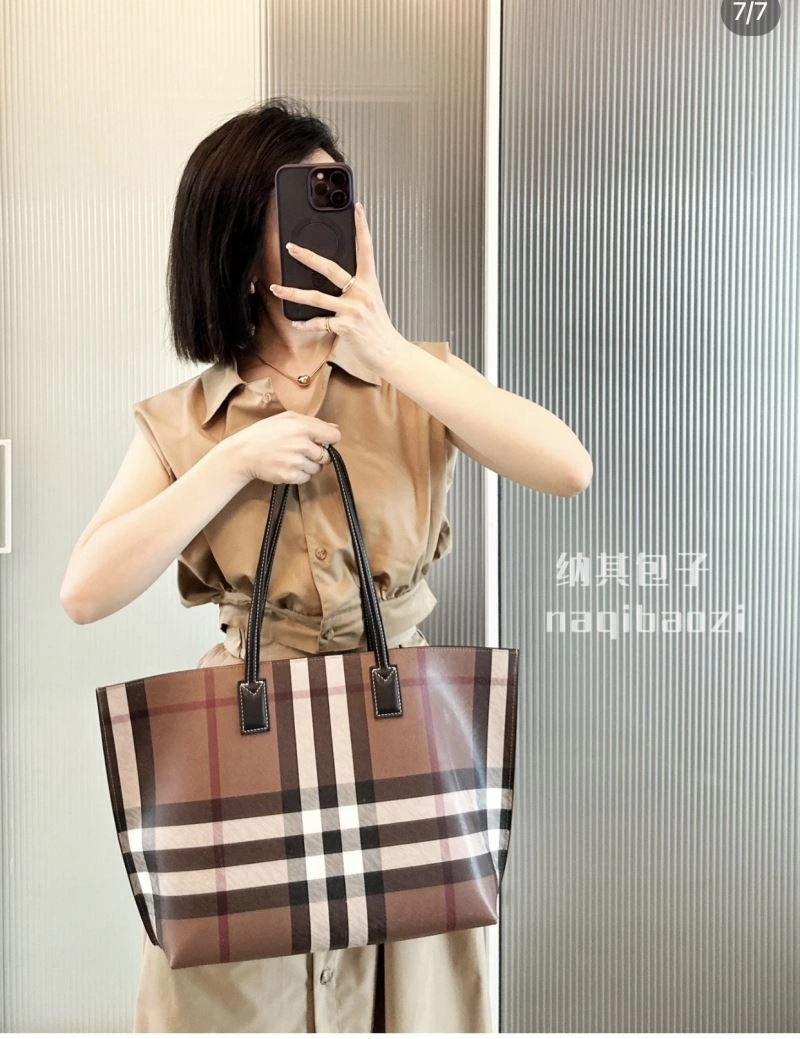 Brand-authenticated Burberry Shopping Bags