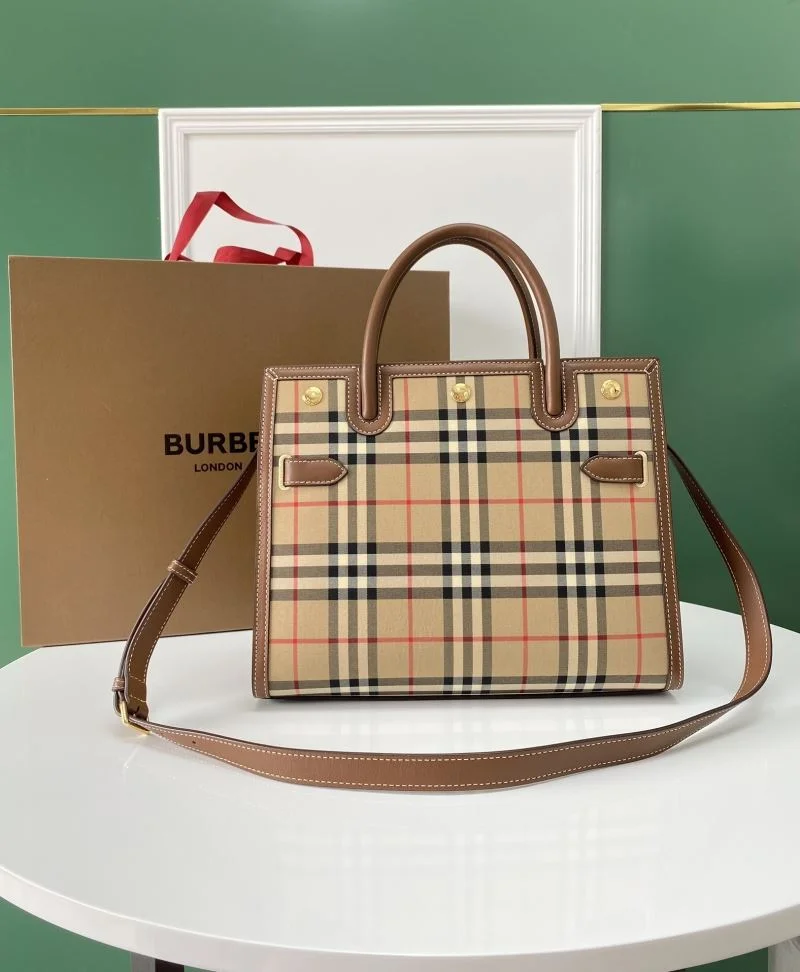 Exact replica Burberry Top Handle Bags