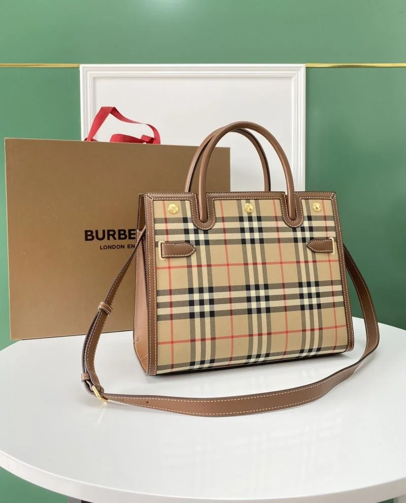 Exact replica Burberry Top Handle Bags