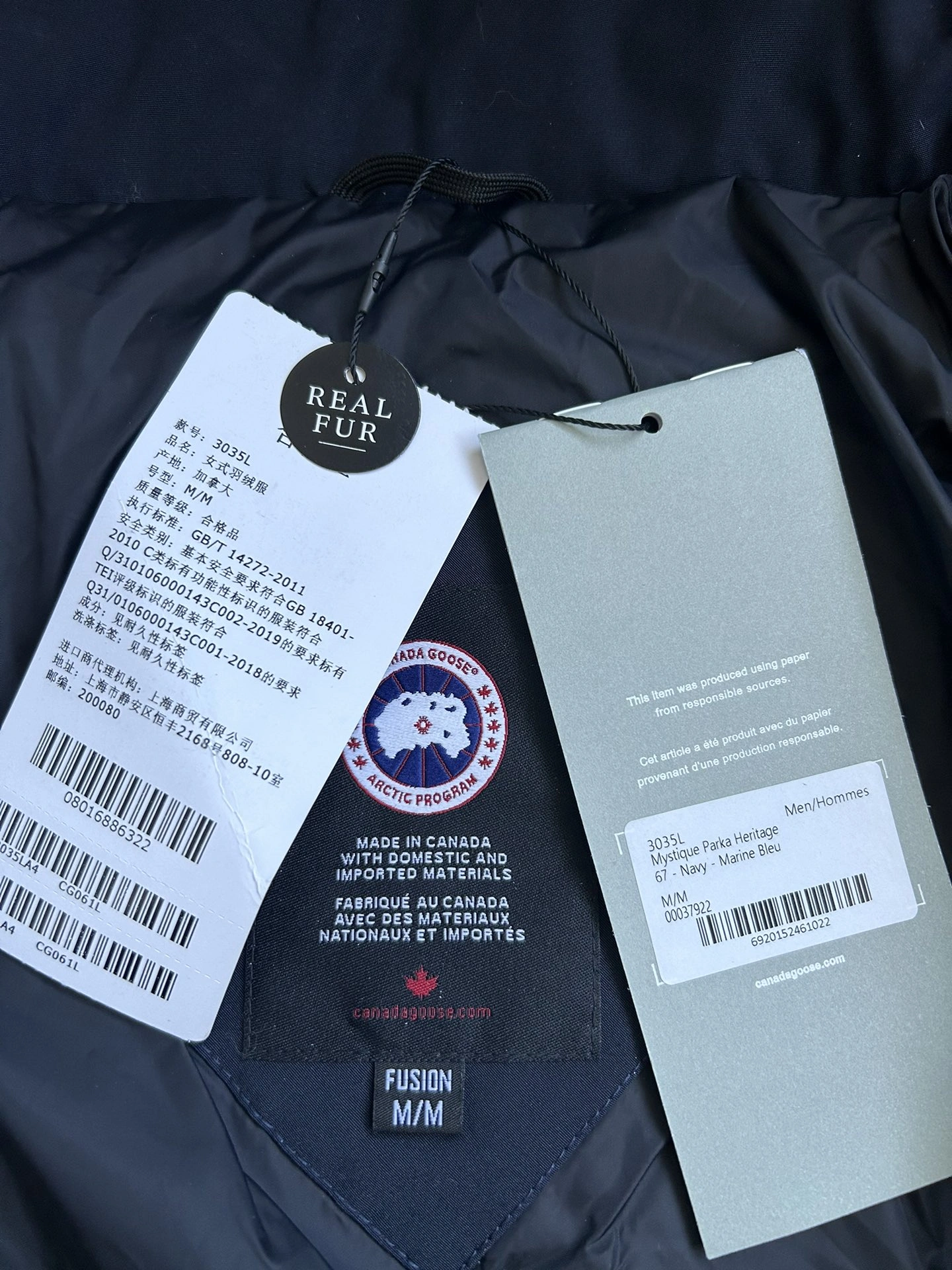 Genuine Canada Goose Down Jackets