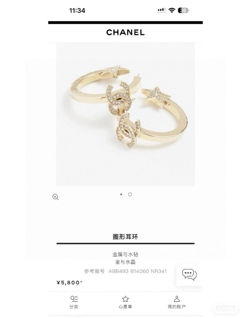 Top mirror Chanel Earrings