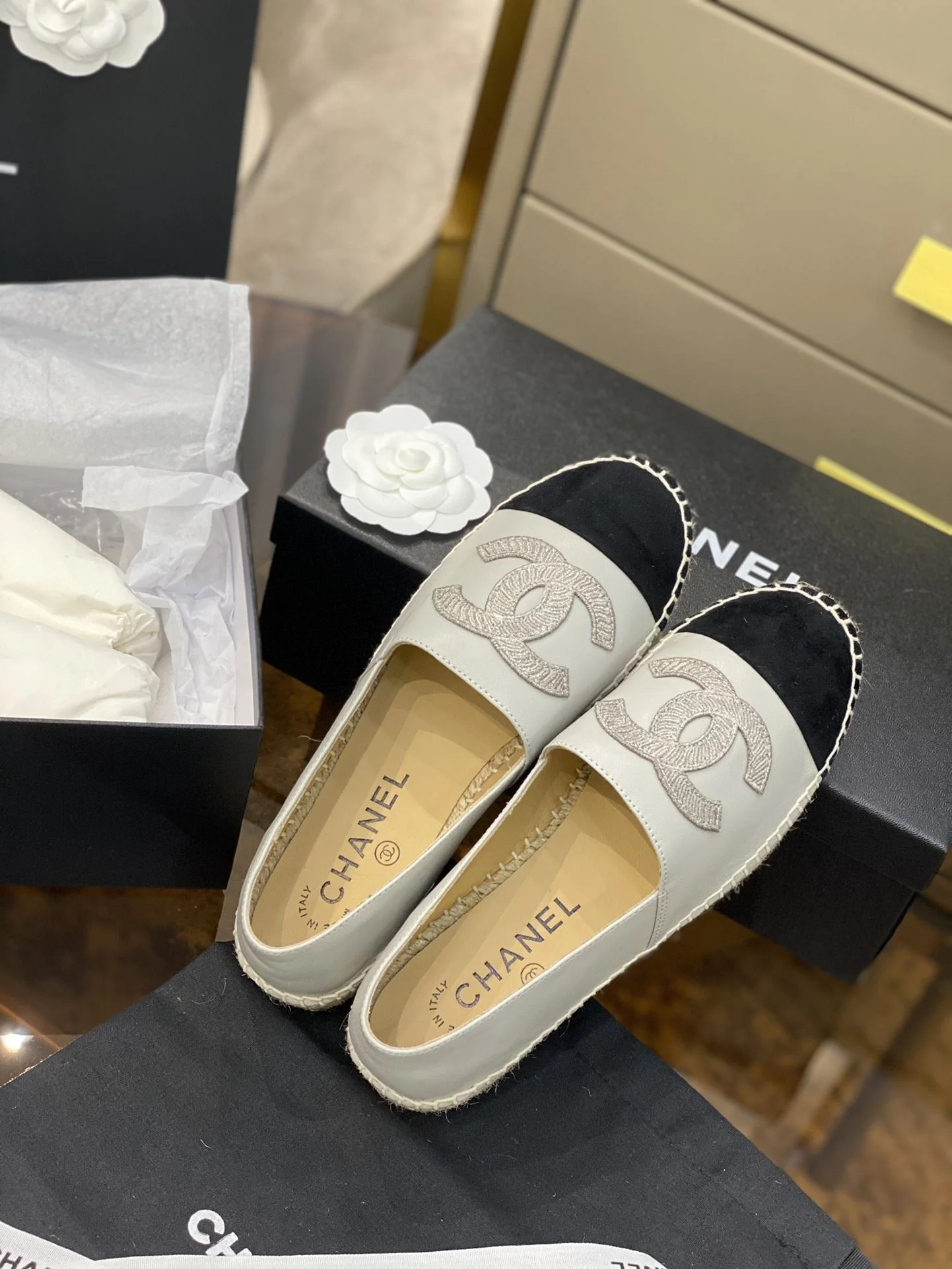 Brand-authenticated Chanel Fishermans Shoes