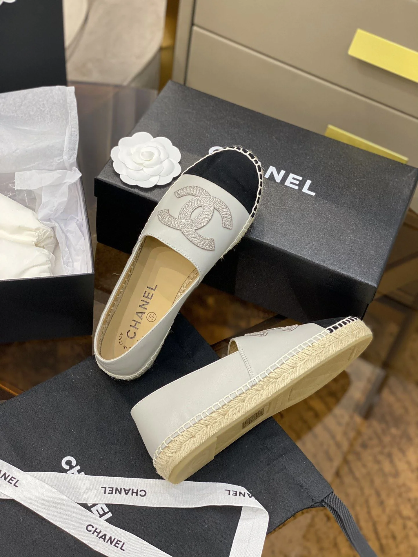 Brand-authenticated Chanel Fishermans Shoes