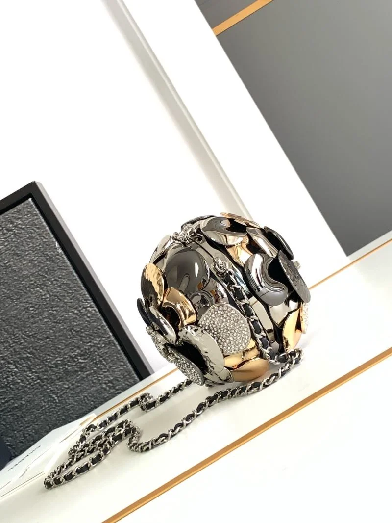 Brand-authenticated Chanel Round Satchel