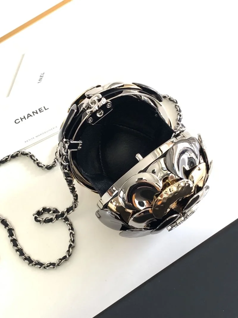 Brand-authenticated Chanel Round Satchel