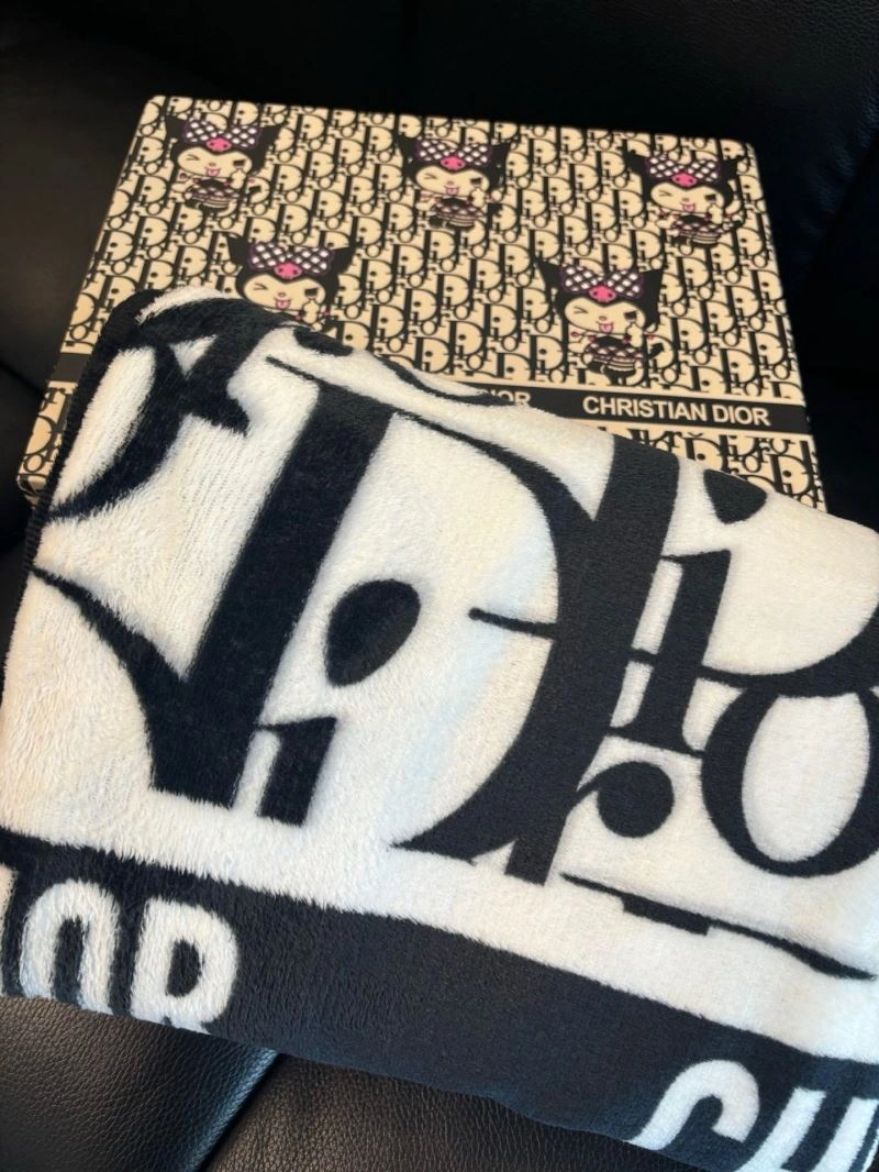Brand-authenticated Christian Dior Blanket