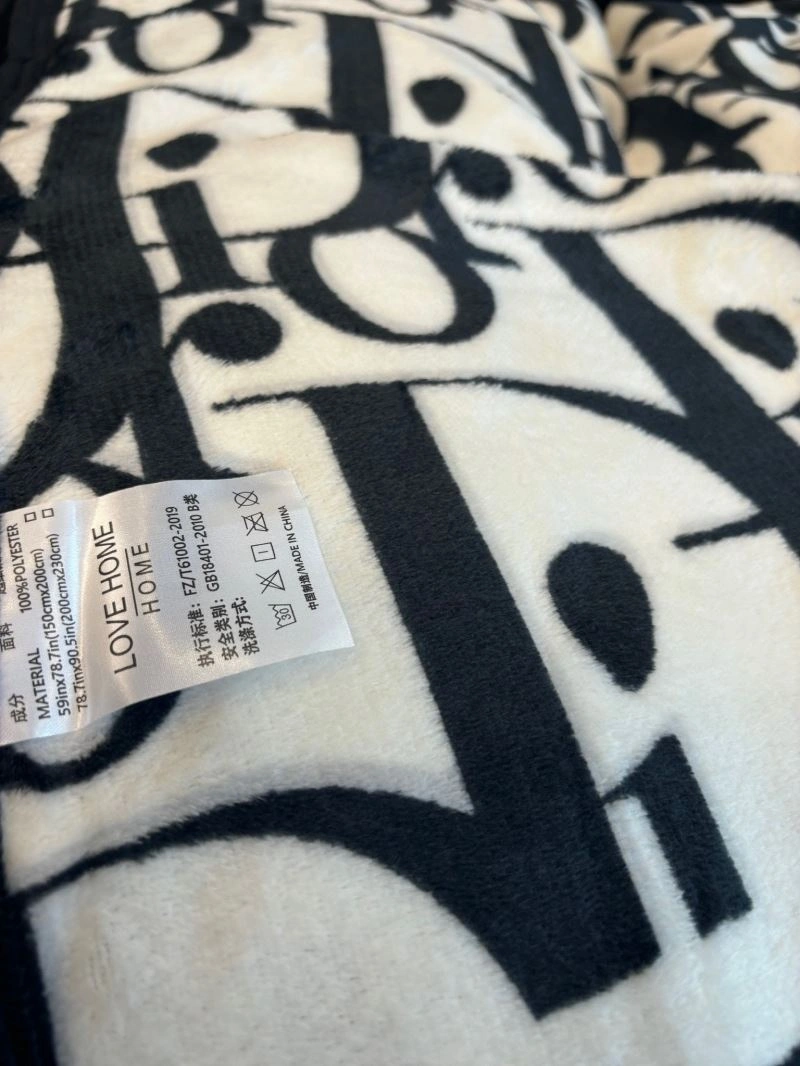 Brand-authenticated Christian Dior Blanket