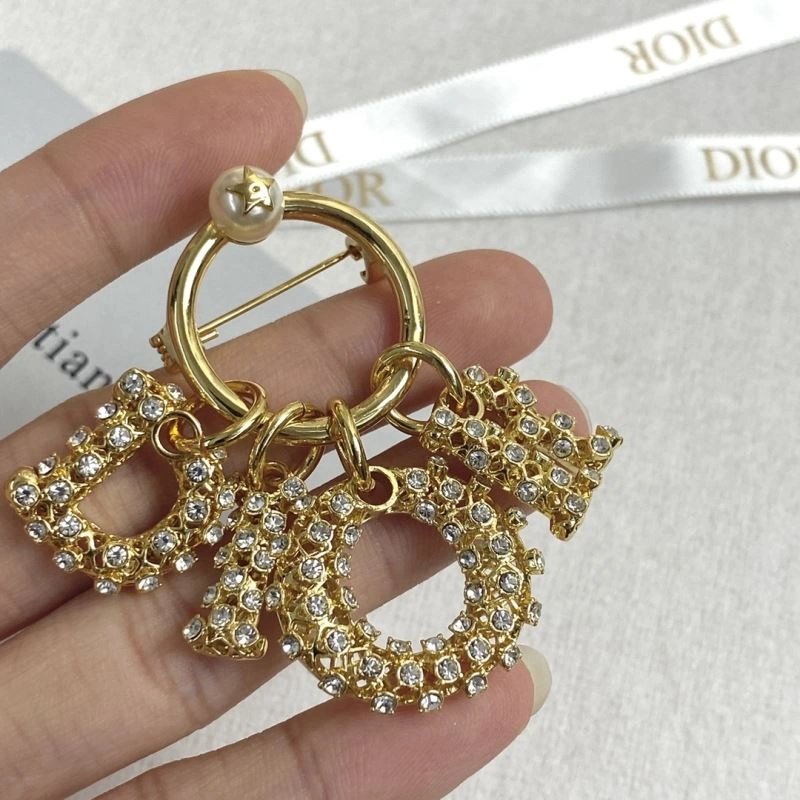 Brand-authenticated Christian Dior Brooches