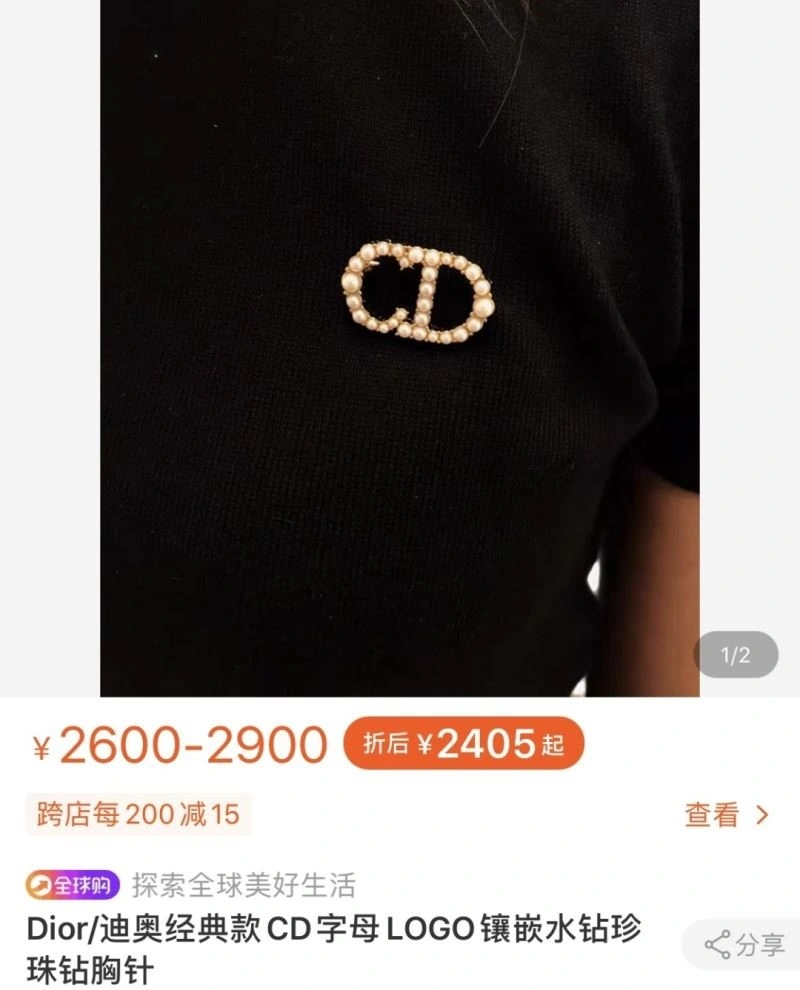 Accurate model Christian Dior Brooches