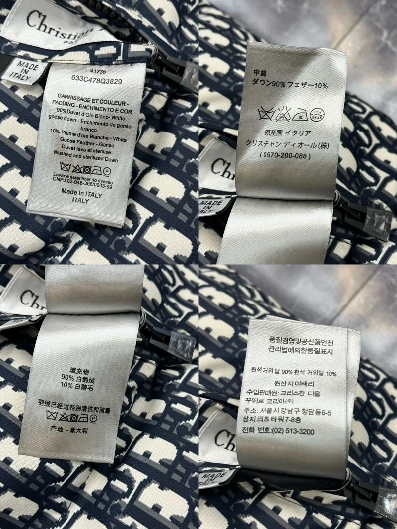 Perfect replica Christian Dior Down Jackets