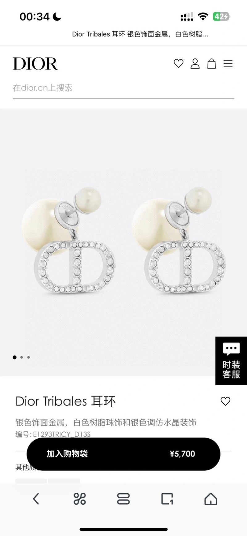 Precise copy Christian Dior Earrings