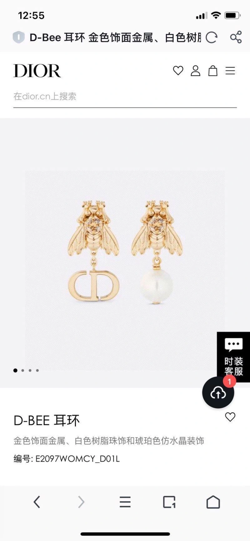 Accurate model Christian Dior Earrings