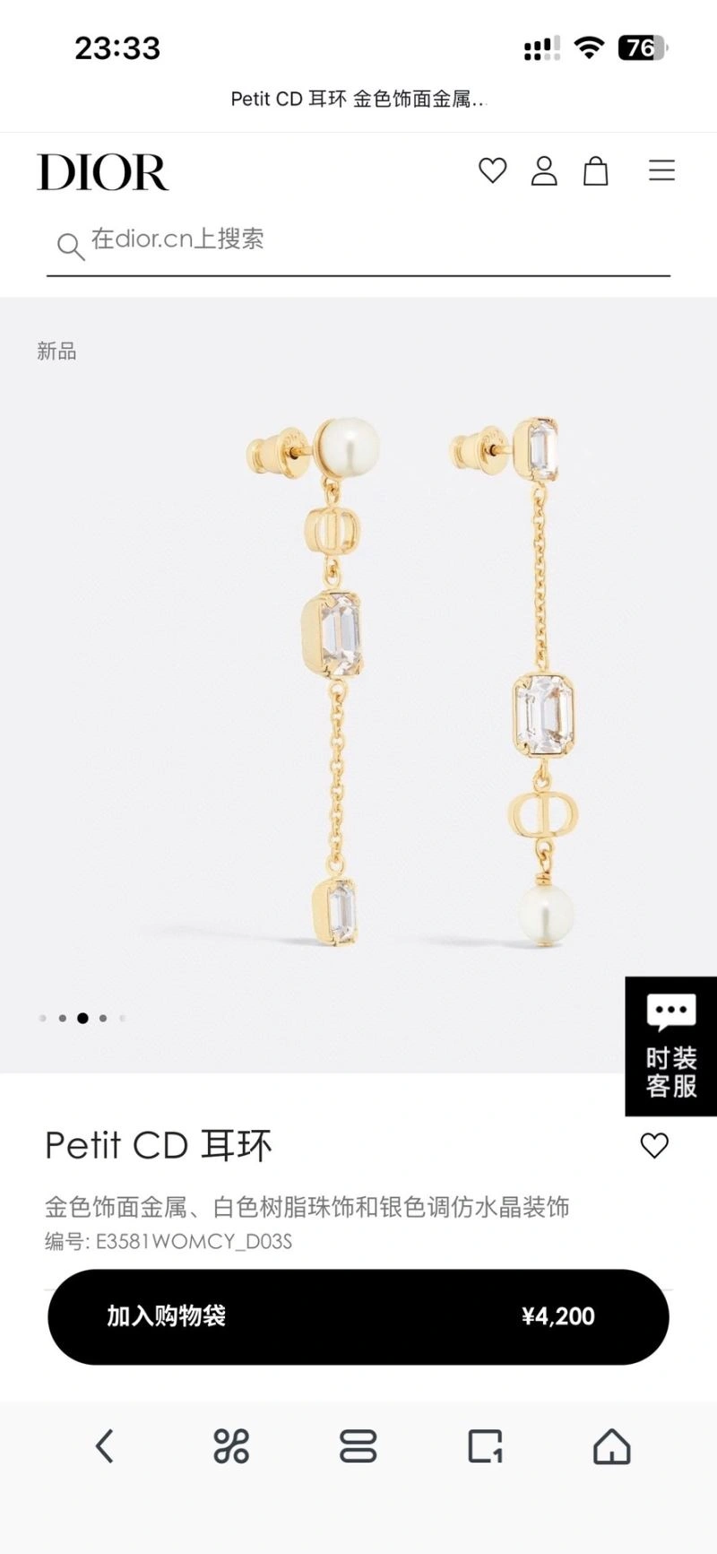 Mirror quality Christian Dior Earrings
