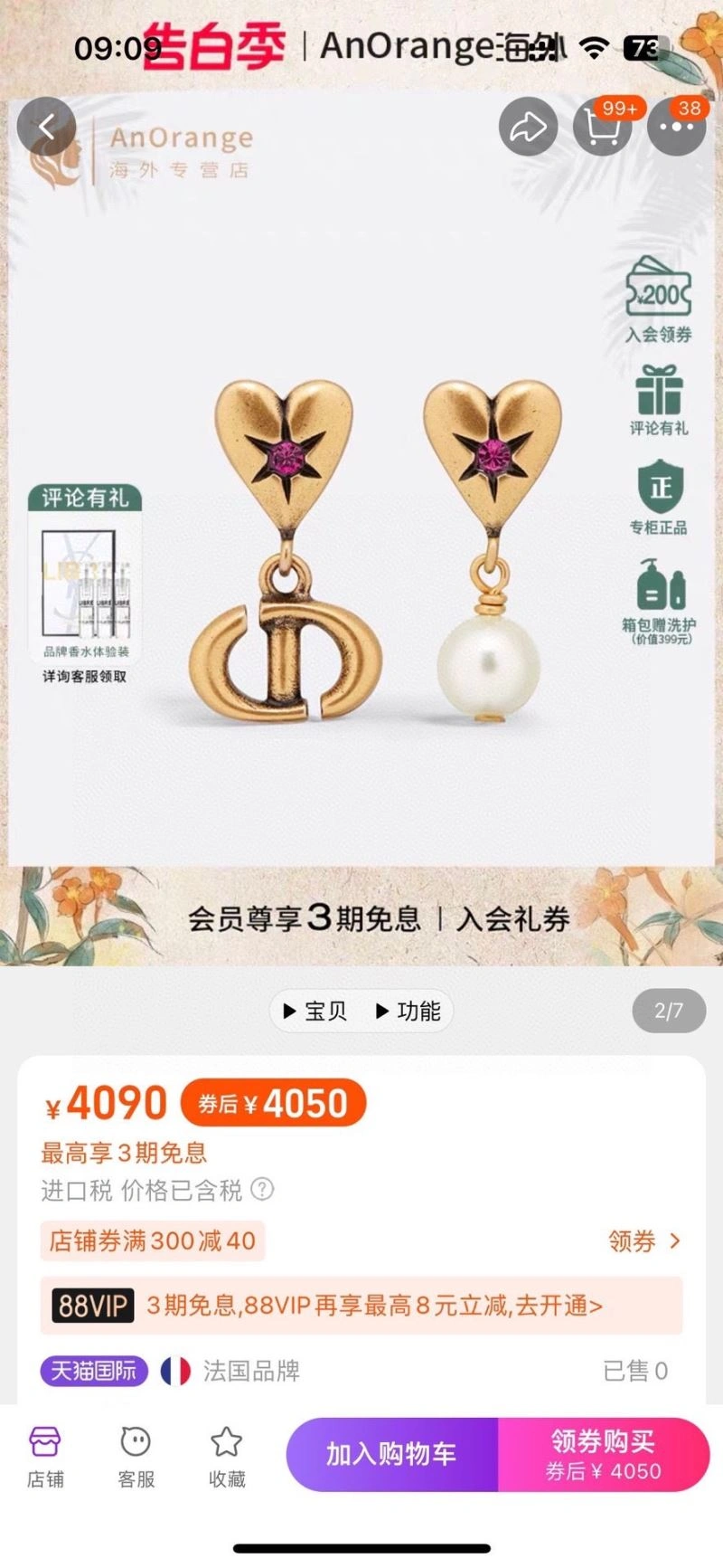 High accuracy Christian Dior Earrings