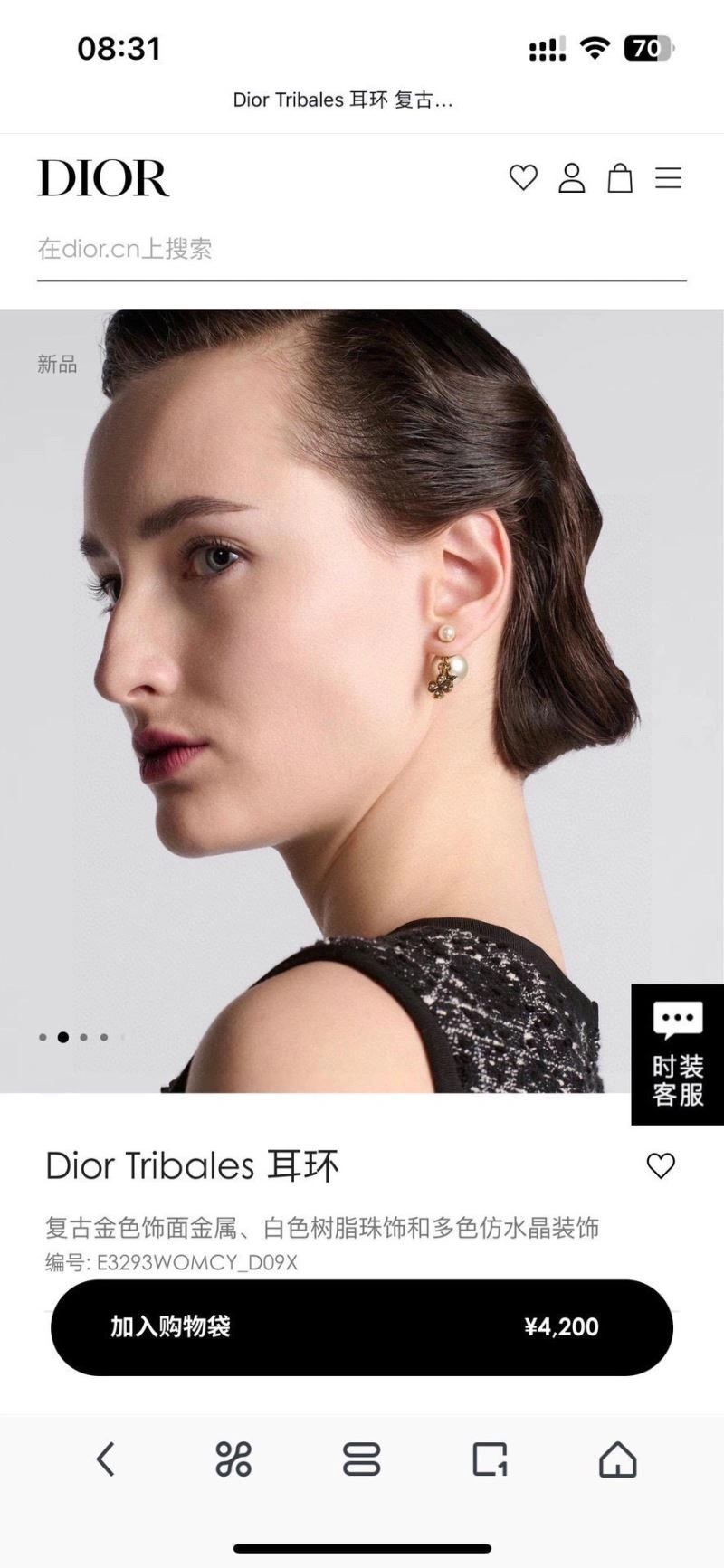 Real Christian Dior Earrings
