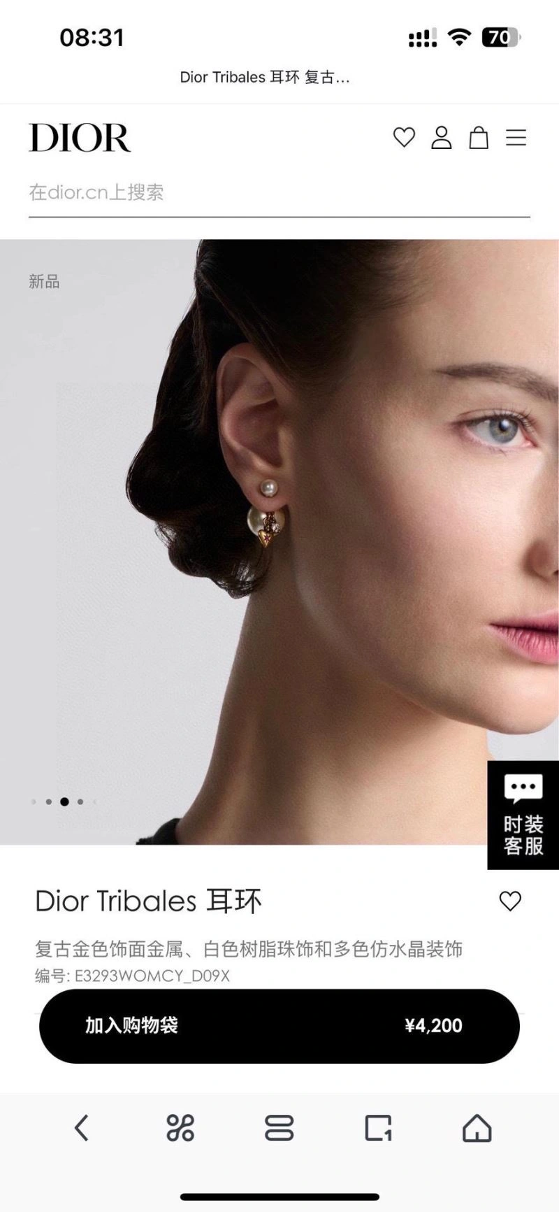 Real Christian Dior Earrings