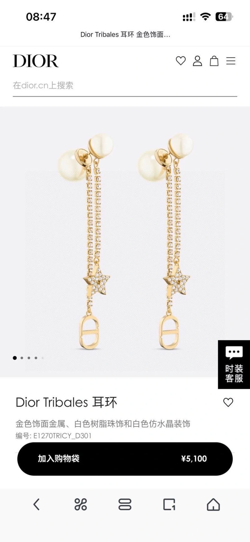 Affordable Christian Dior Earrings