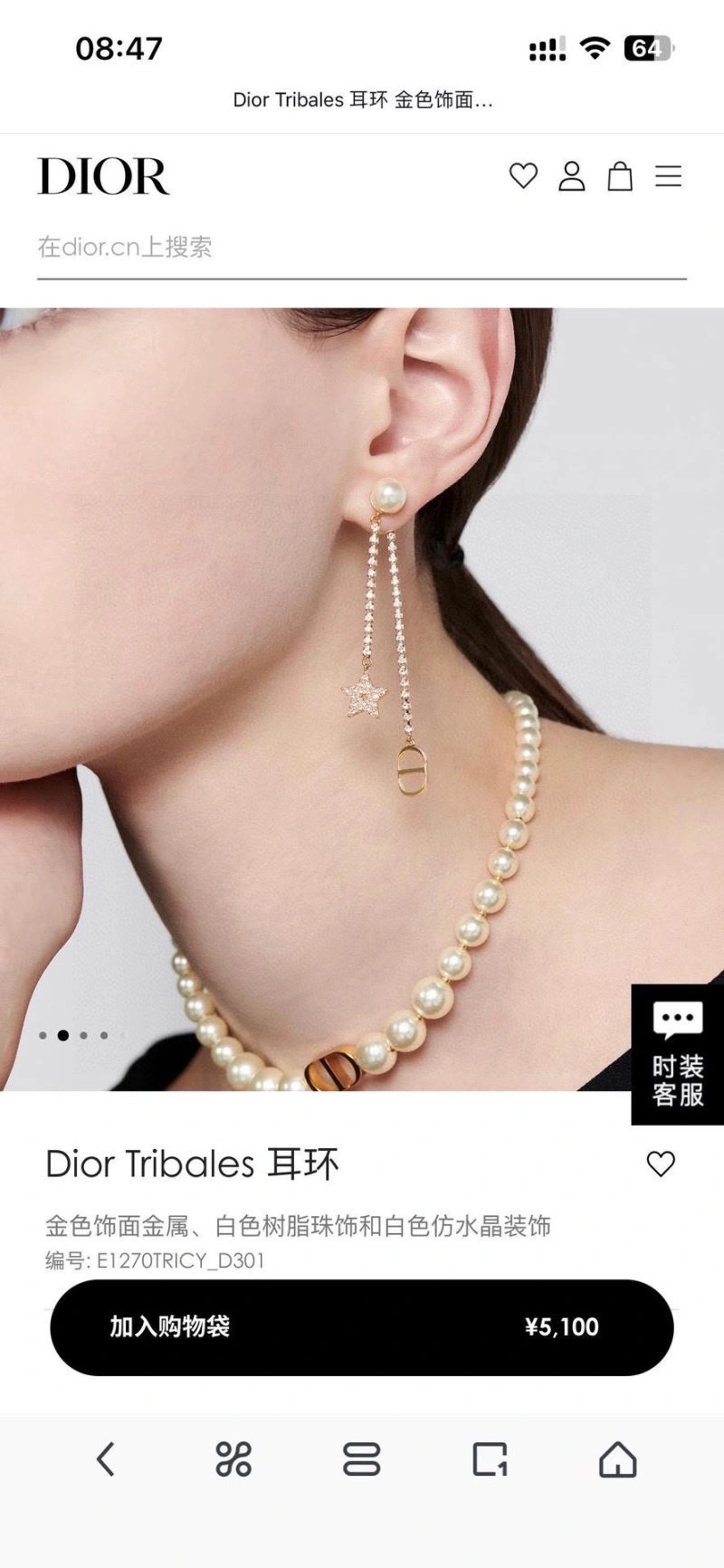 Affordable Christian Dior Earrings