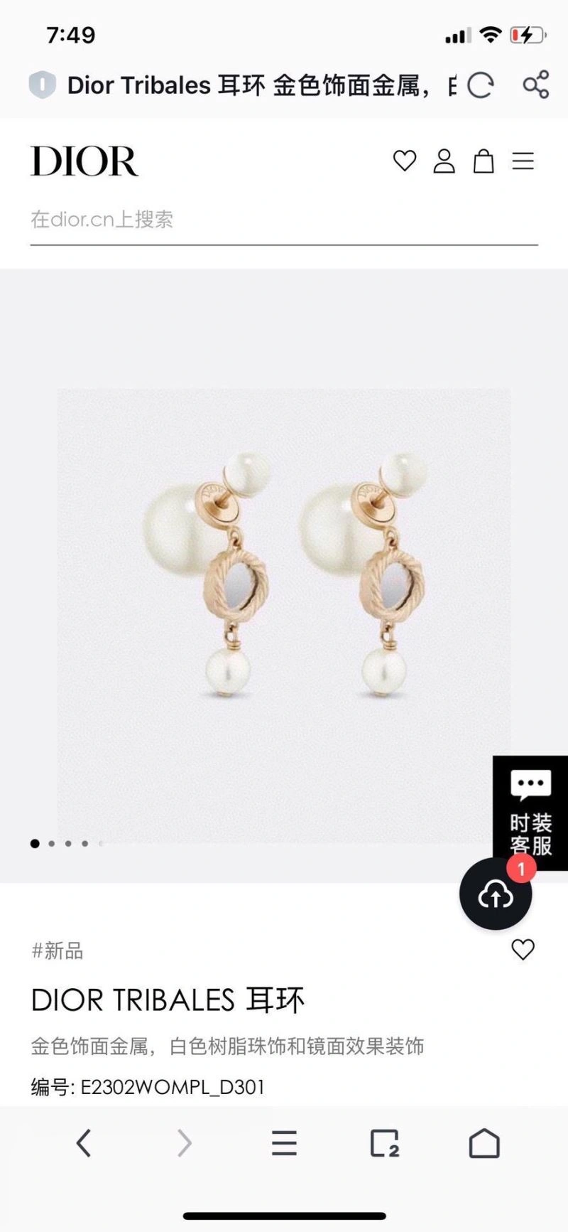 OEM Christian Dior Earrings
