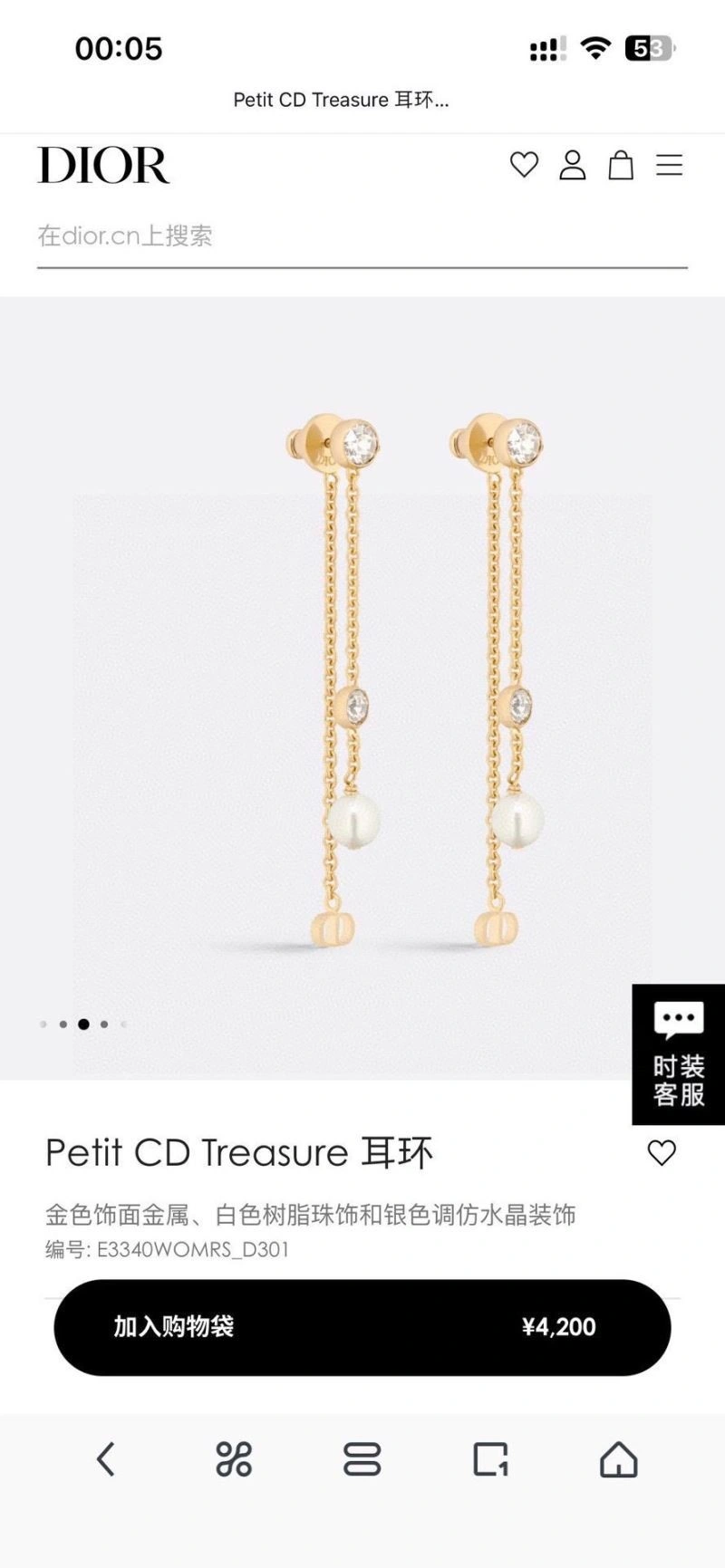 Exact replica Christian Dior Earrings