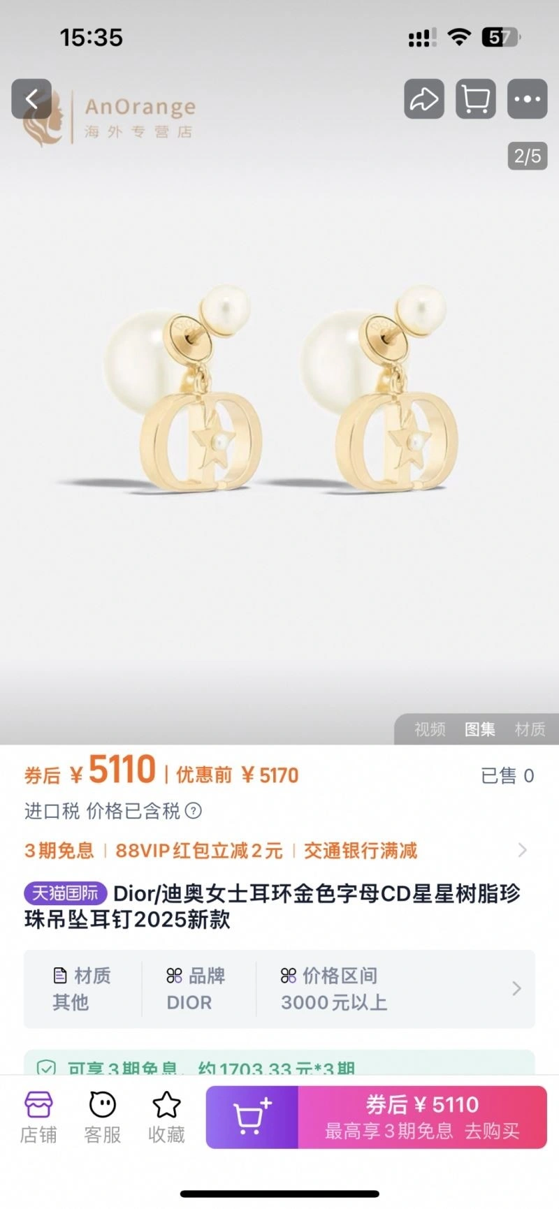 Christian Dior Earrings