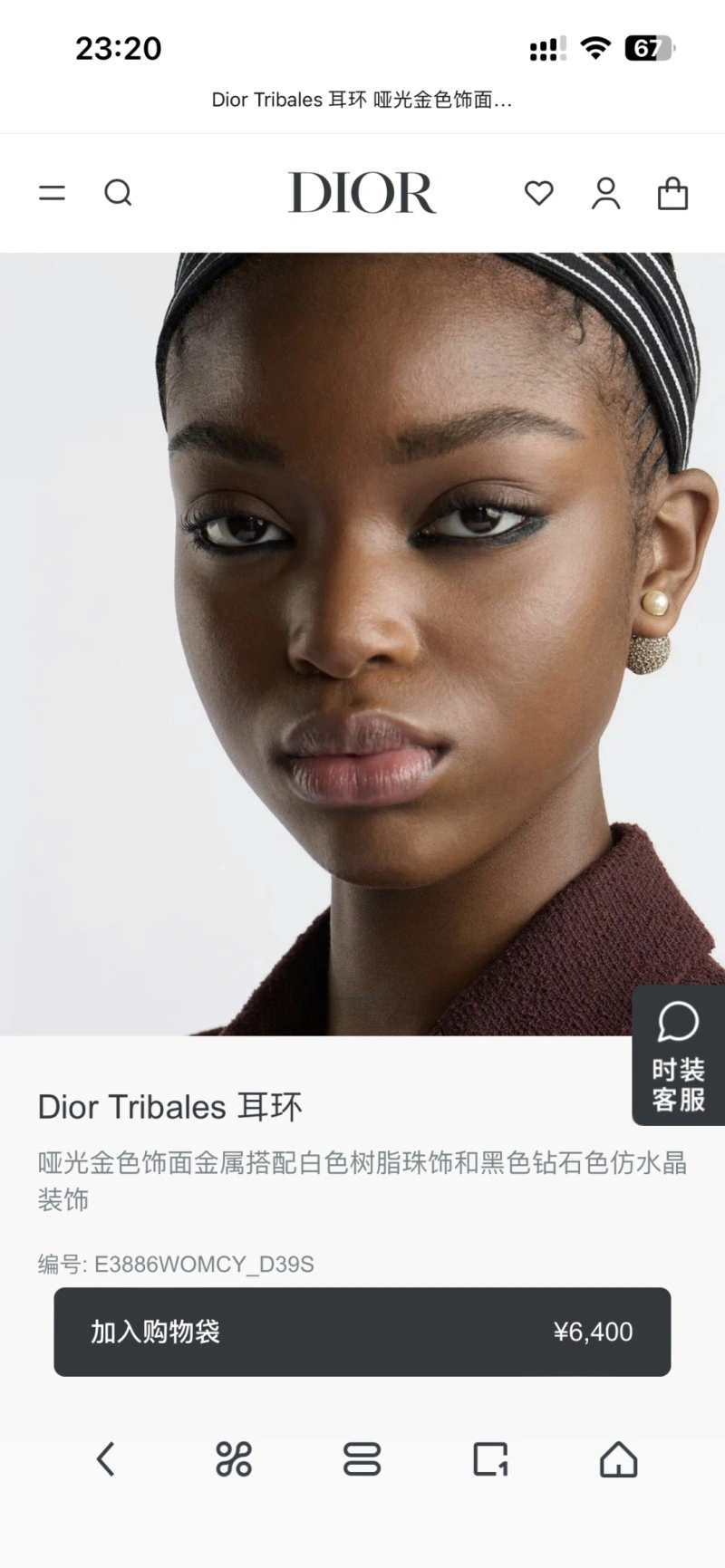 Accurate model Christian Dior Earrings