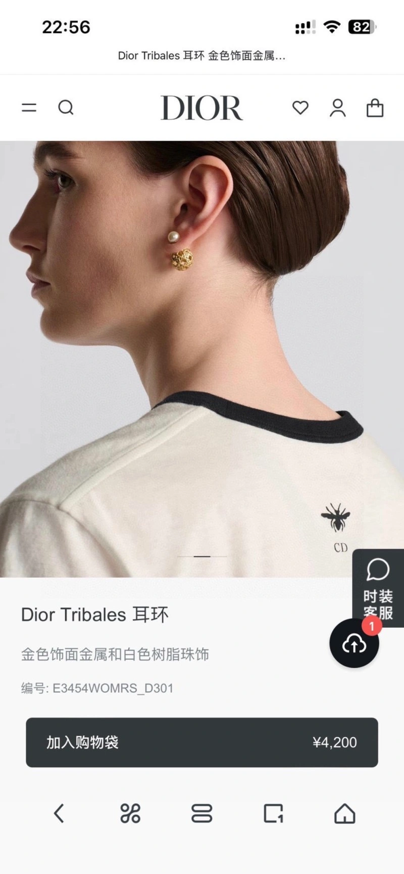 Exact replica Christian Dior Earrings